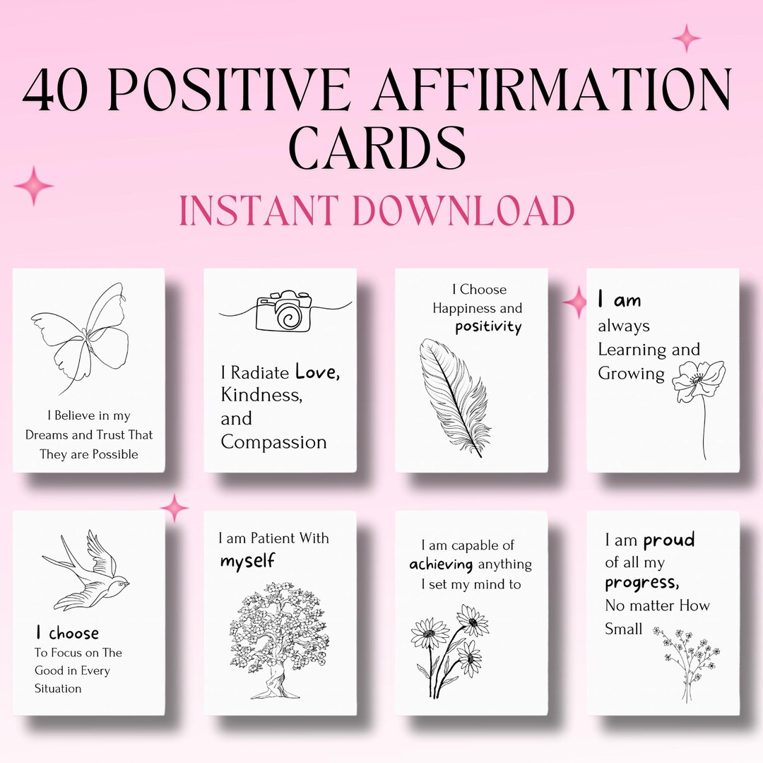 Affirmation Cards Printables Personal Growth Positive Affirmations ...