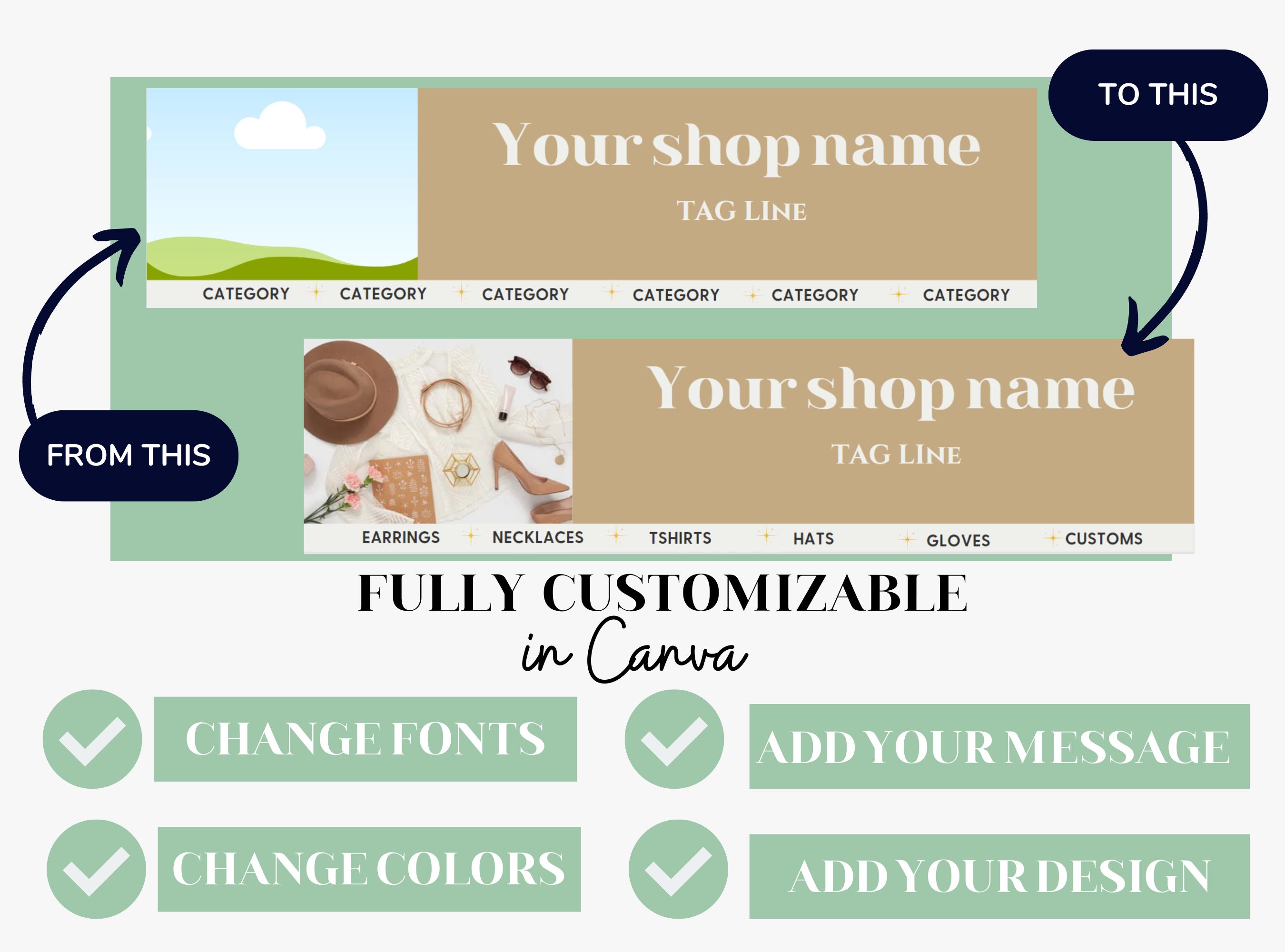 Etsy Banner Template Etsy Banners Mockup Etsy Website Banner - Etsy