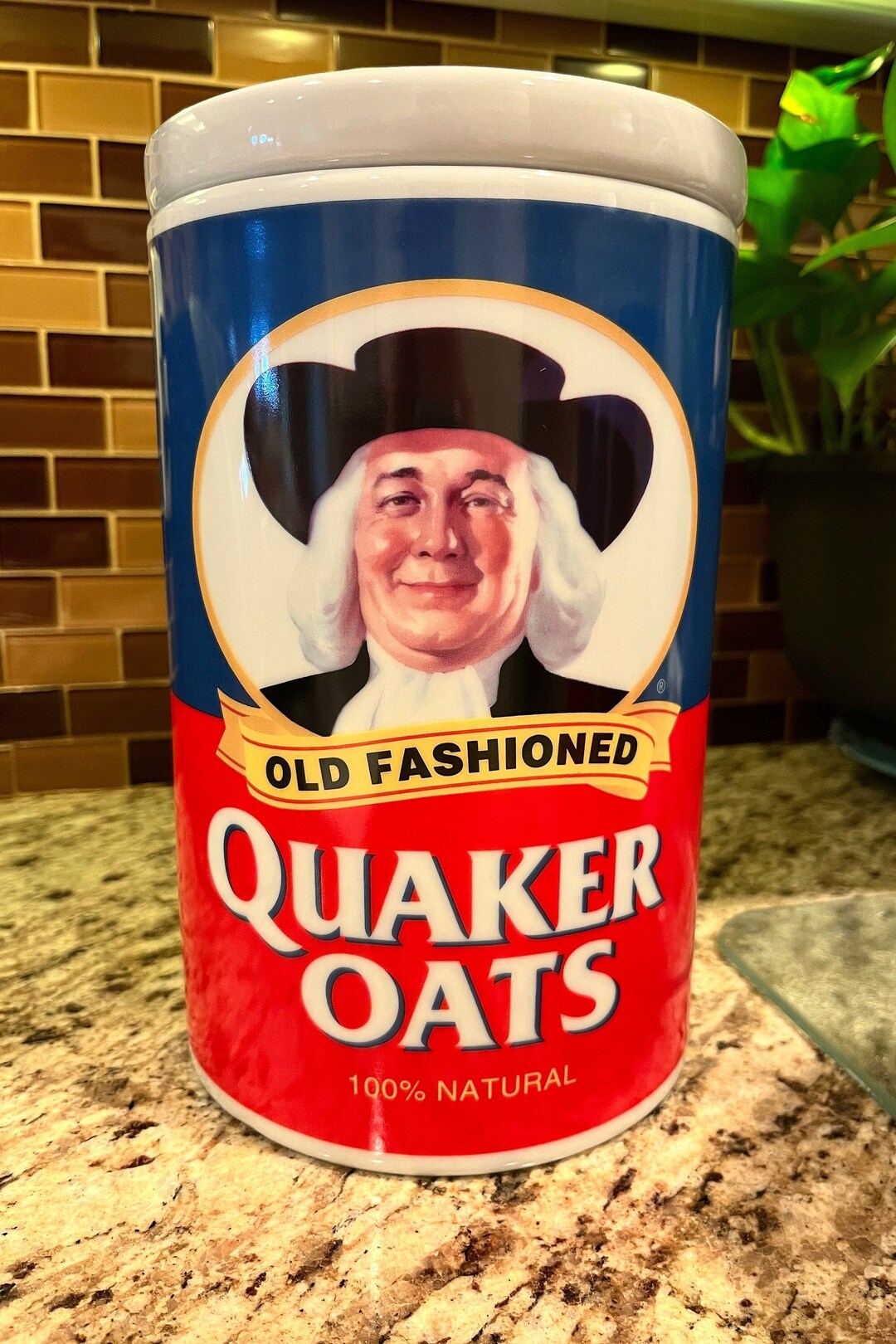 NIP Quaker Oats 120th Anniversary Limited Edition Ceramic Cookie Jar ...