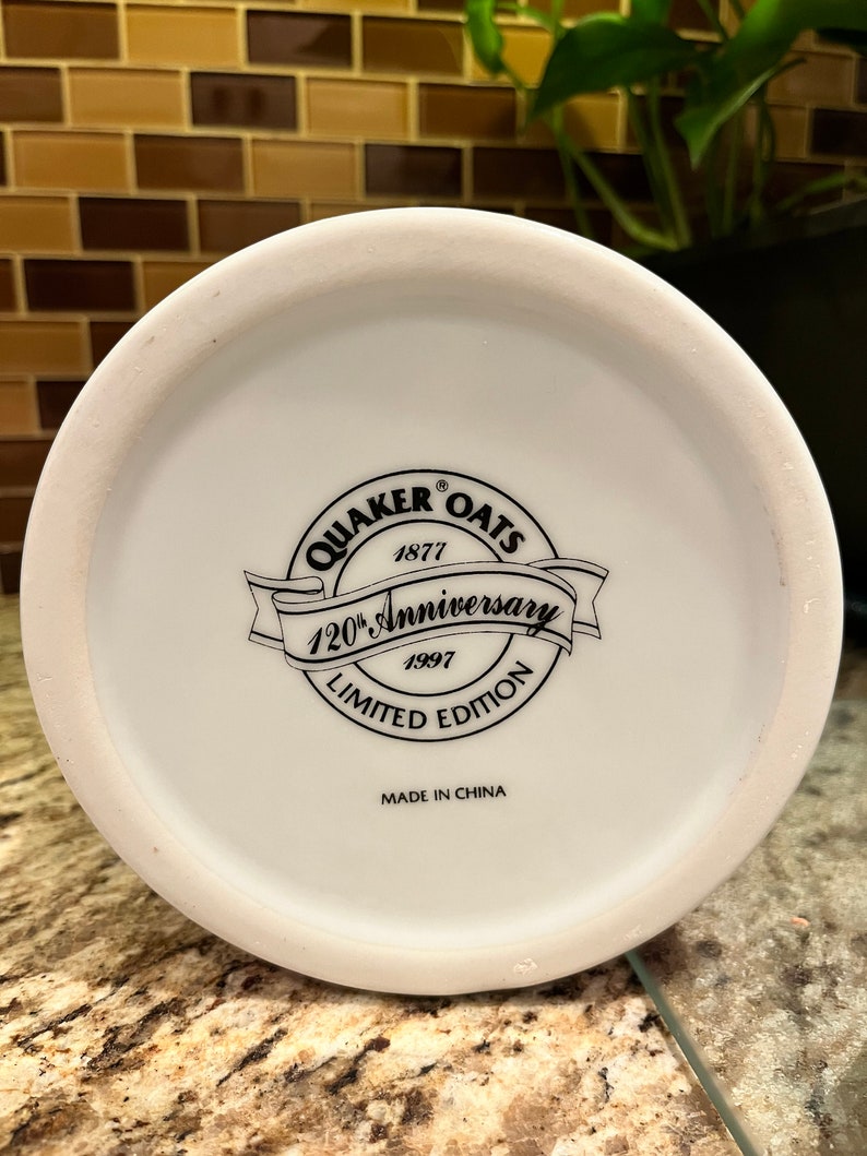 NIP Quaker Oats 120th Anniversary Limited Edition Ceramic Cookie Jar ...