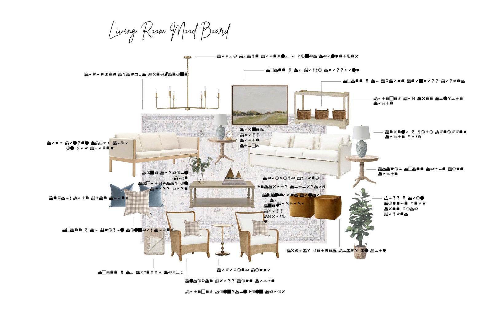 Studio Mcgee Style Living Room, Interior Design Service, Living Room ...