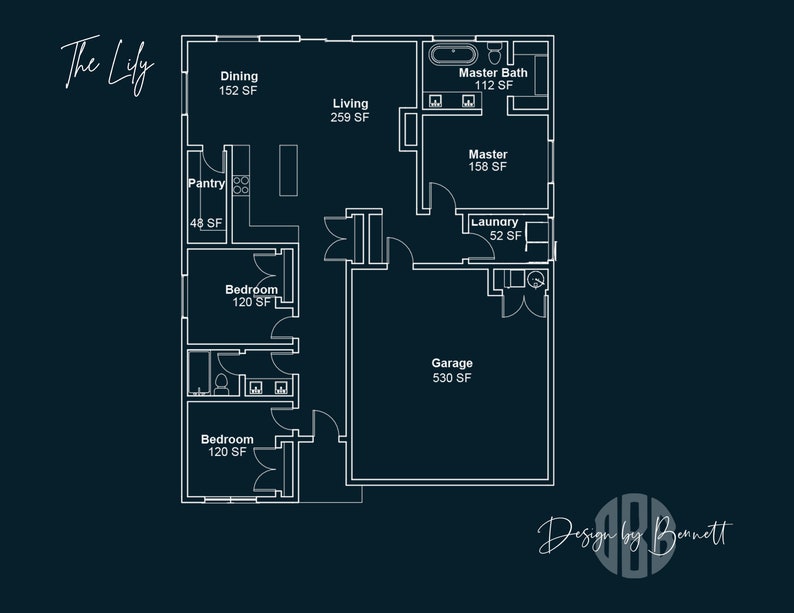 Rambler Plan - the Lily Rambler - Farmhouse - Modern - Single Level ...
