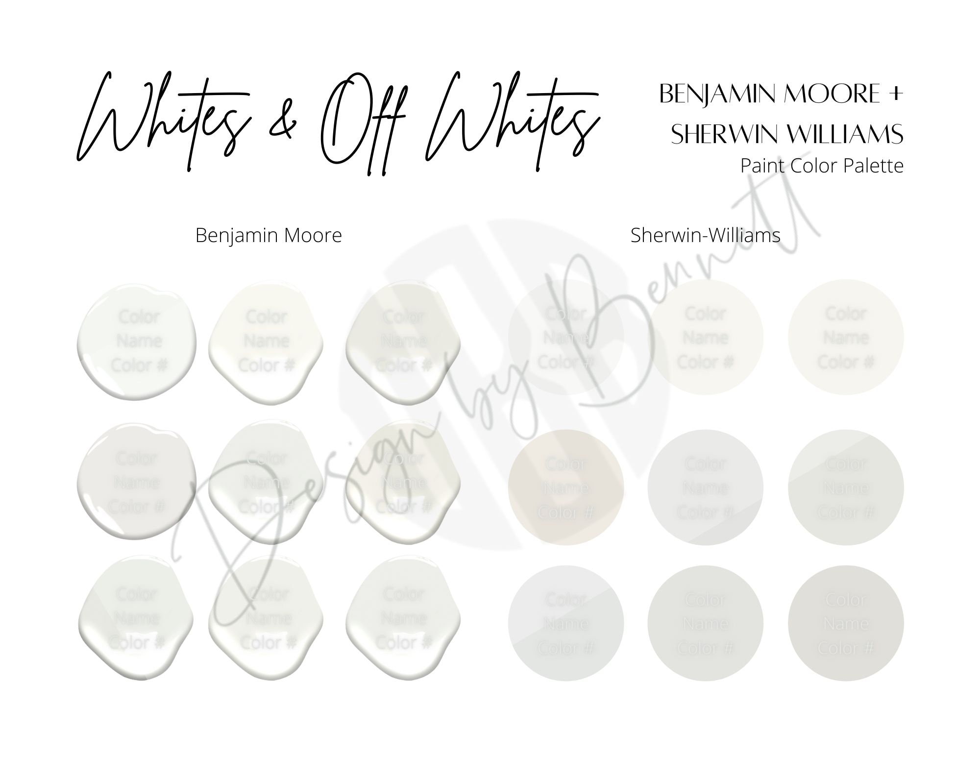 Off White Color Paint Names