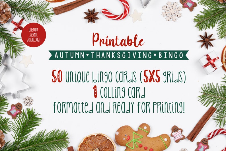 50 Christmas Bingo Winter Cards, Printable Christmas Bingo, Christmas ...