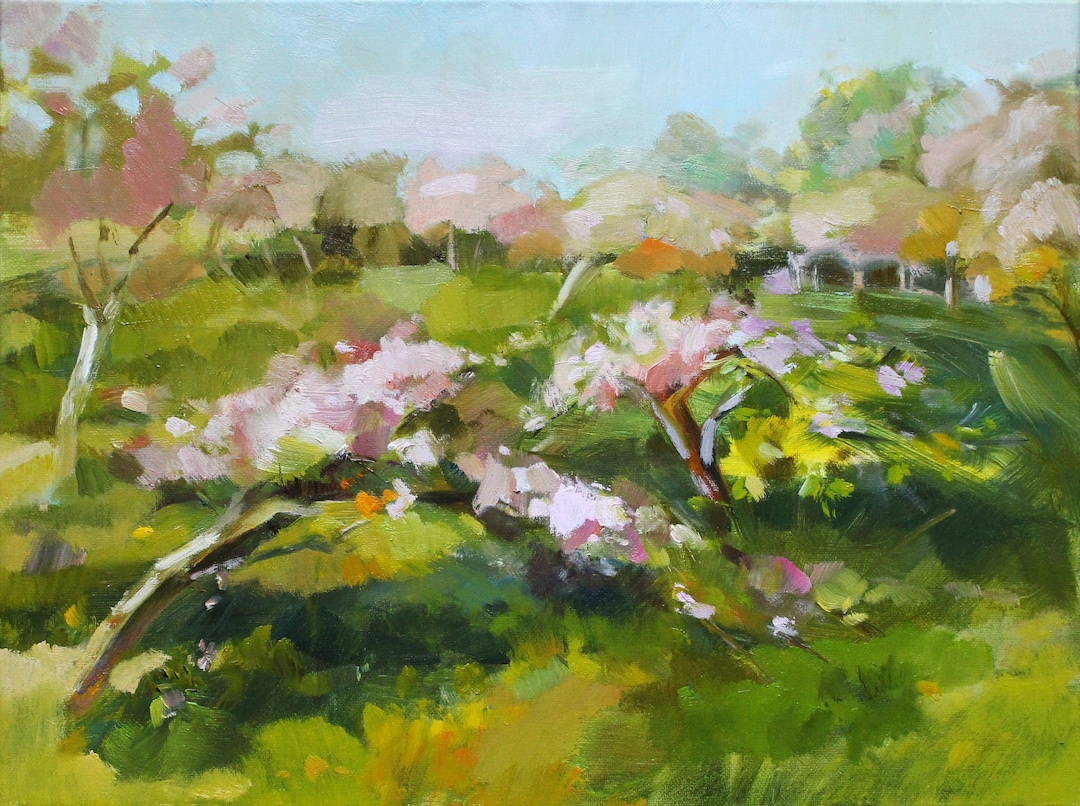 Spring Blossoms. Impressionist Original Art, Oil Painting on Canvas - Etsy