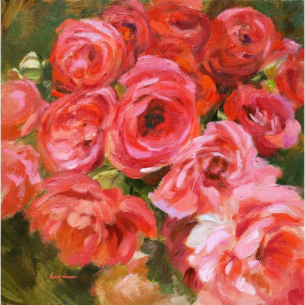 Impressionist Roses - Etsy