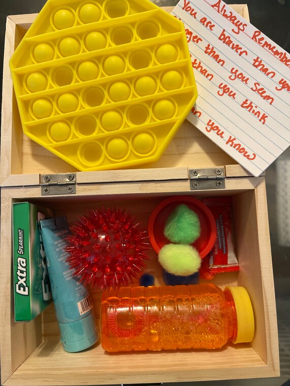 Wooden coping skills/sensory box | Etsy