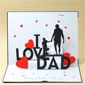 E02-3D Pop up Card for Best Dad | Father's Day, Birthday, Thank You - Etsy