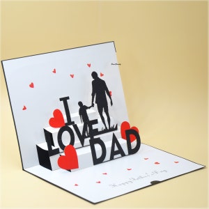 E02-3D Pop up Card for Best Dad | Father's Day, Birthday, Thank You - Etsy