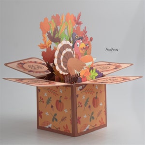 T09-3D Pop up Card for Thanksgiving-turkey and Corn - Etsy