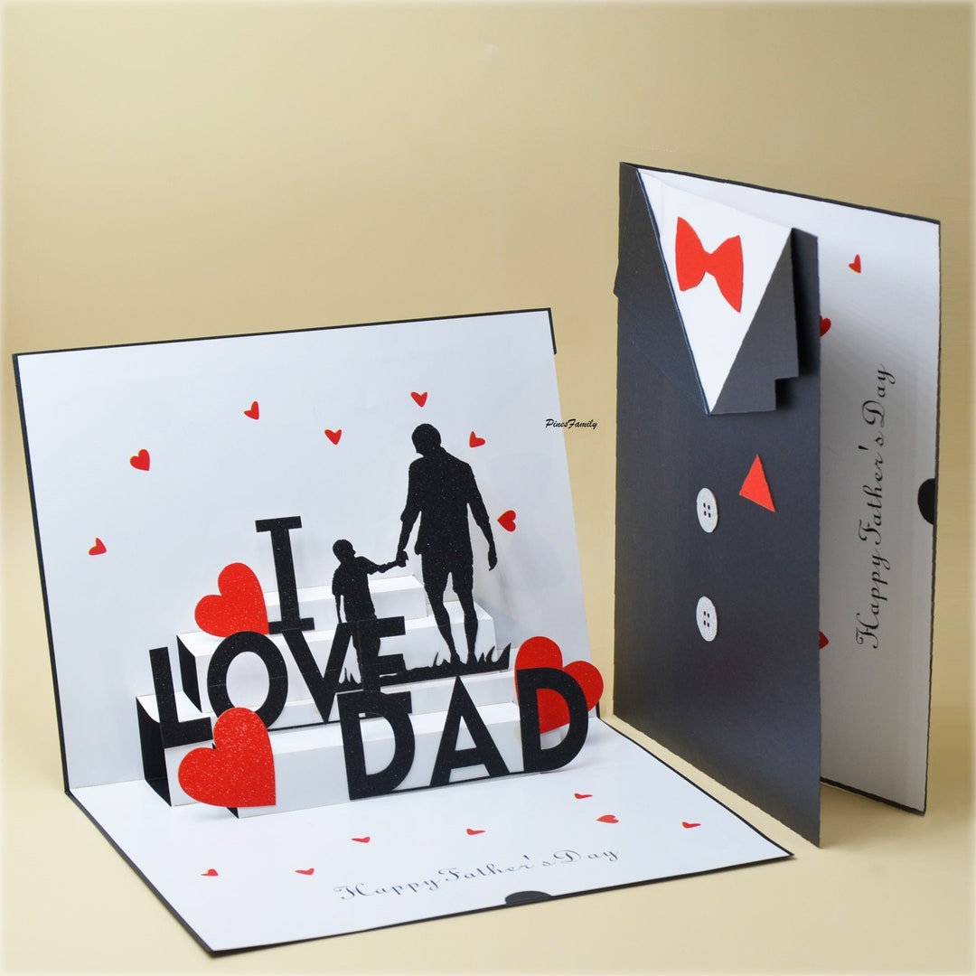 E02-3D Pop up Card for Best Dad | Father's Day, Birthday, Thank You - Etsy