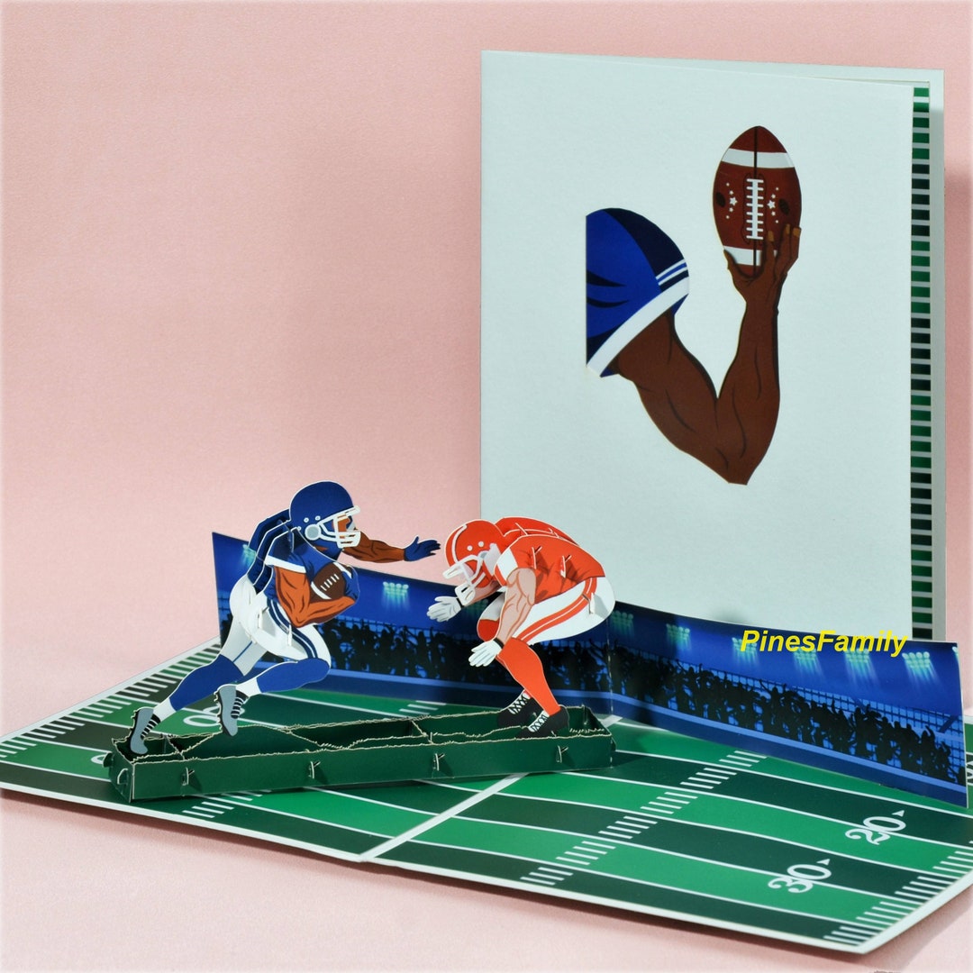 J08-american Football Pop up Card for Birthday, Father's Day, Thank You ...