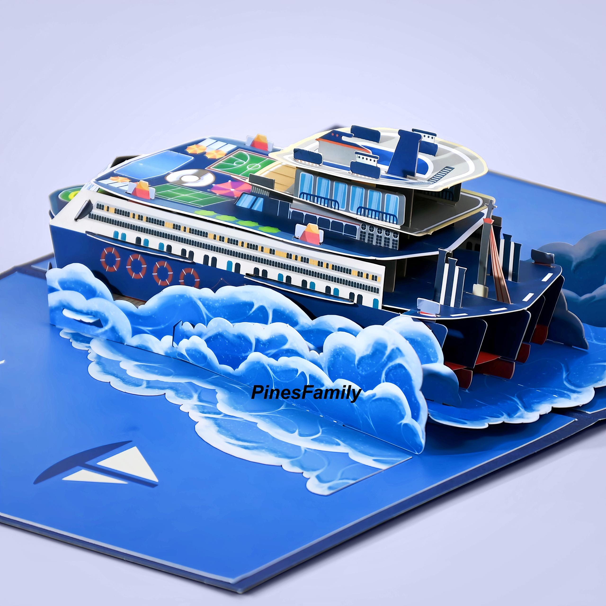 H06-classic 3D Pop up Cruise Ship Card - Etsy