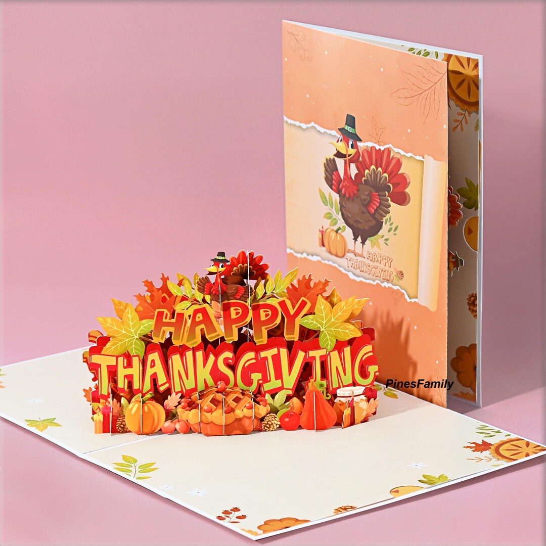 T20-3D Pop up Happy Thanksgiving Greeting Card - Etsy