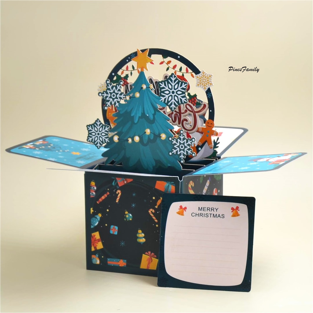 T06-3D Pop up Handcrafted Box Ghristmas Gfit Card Snowman - Etsy