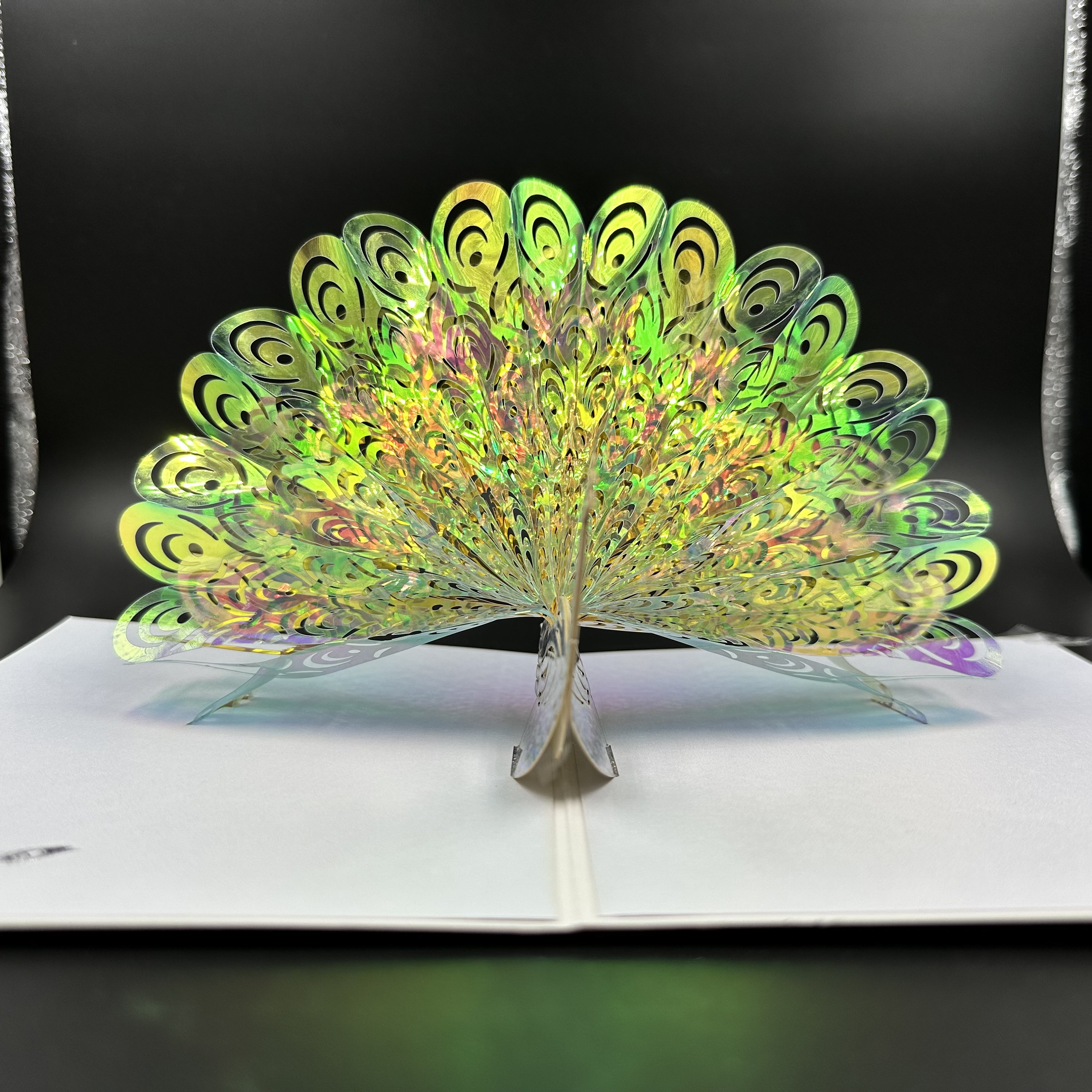 Crystal Peacock Pop-up Card: Handmade Special Occasion Greeting - Etsy