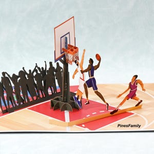 J11-fun Basketball Pop-up Card - Perfect Gift for Sports Enthusiasts ...
