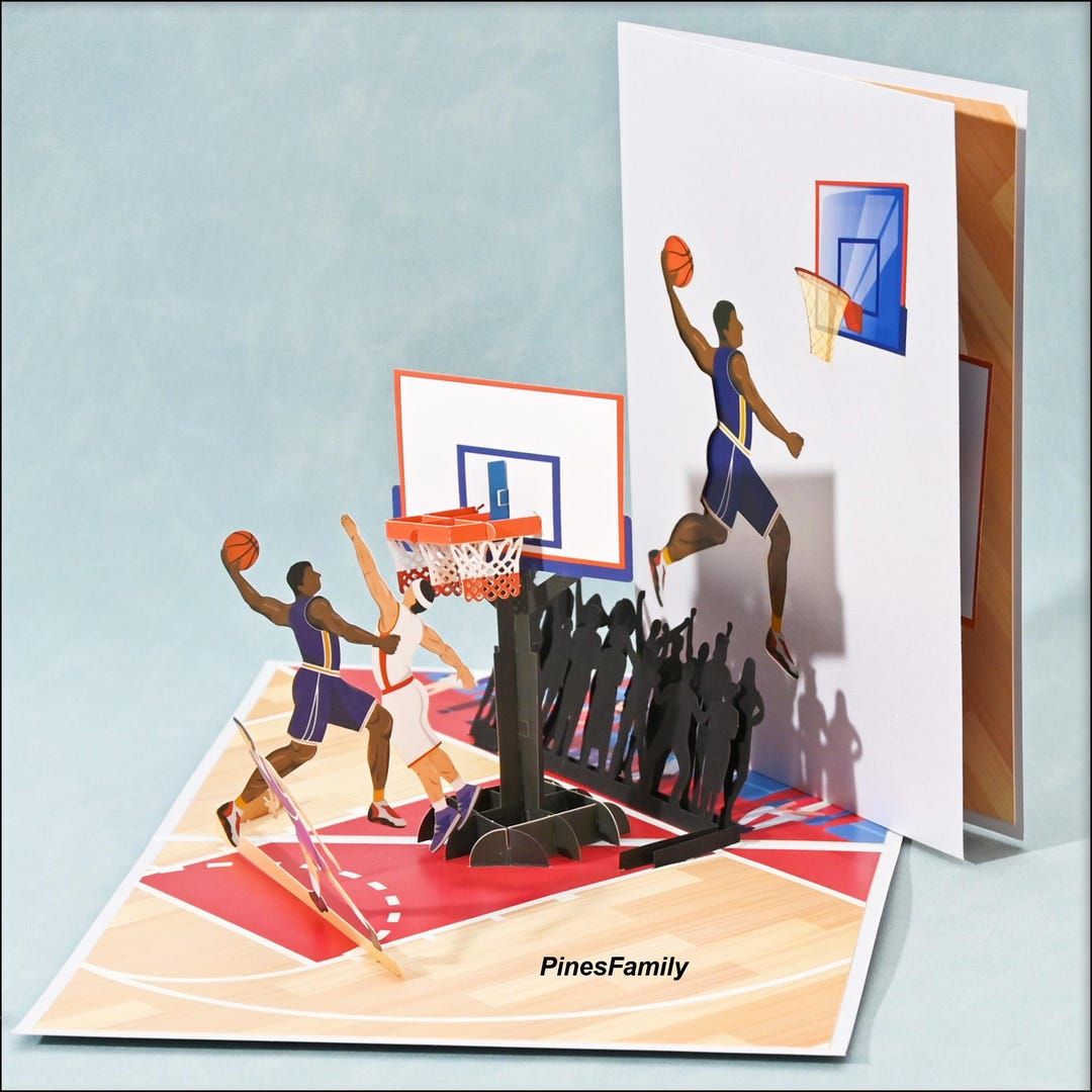 J11-fun Basketball Pop-up Card - Perfect Gift for Sports Enthusiasts ...