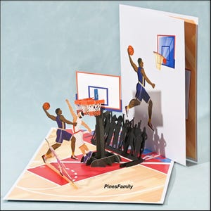 J11-fun Basketball Pop-up Card - Perfect Gift for Sports Enthusiasts ...