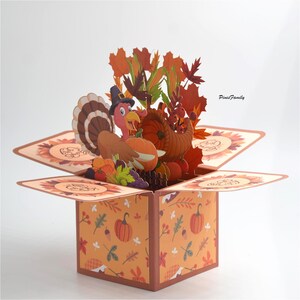 T09-3D Pop up Card for Thanksgiving-turkey and Corn - Etsy