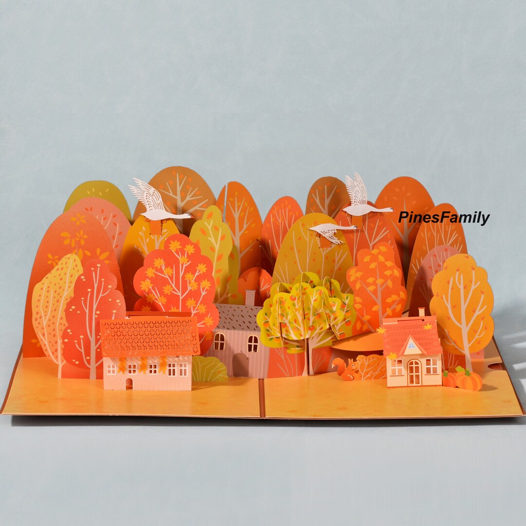 T15-3D Fall Foliage Pop-up Greeting Card for All Occasions - Etsy