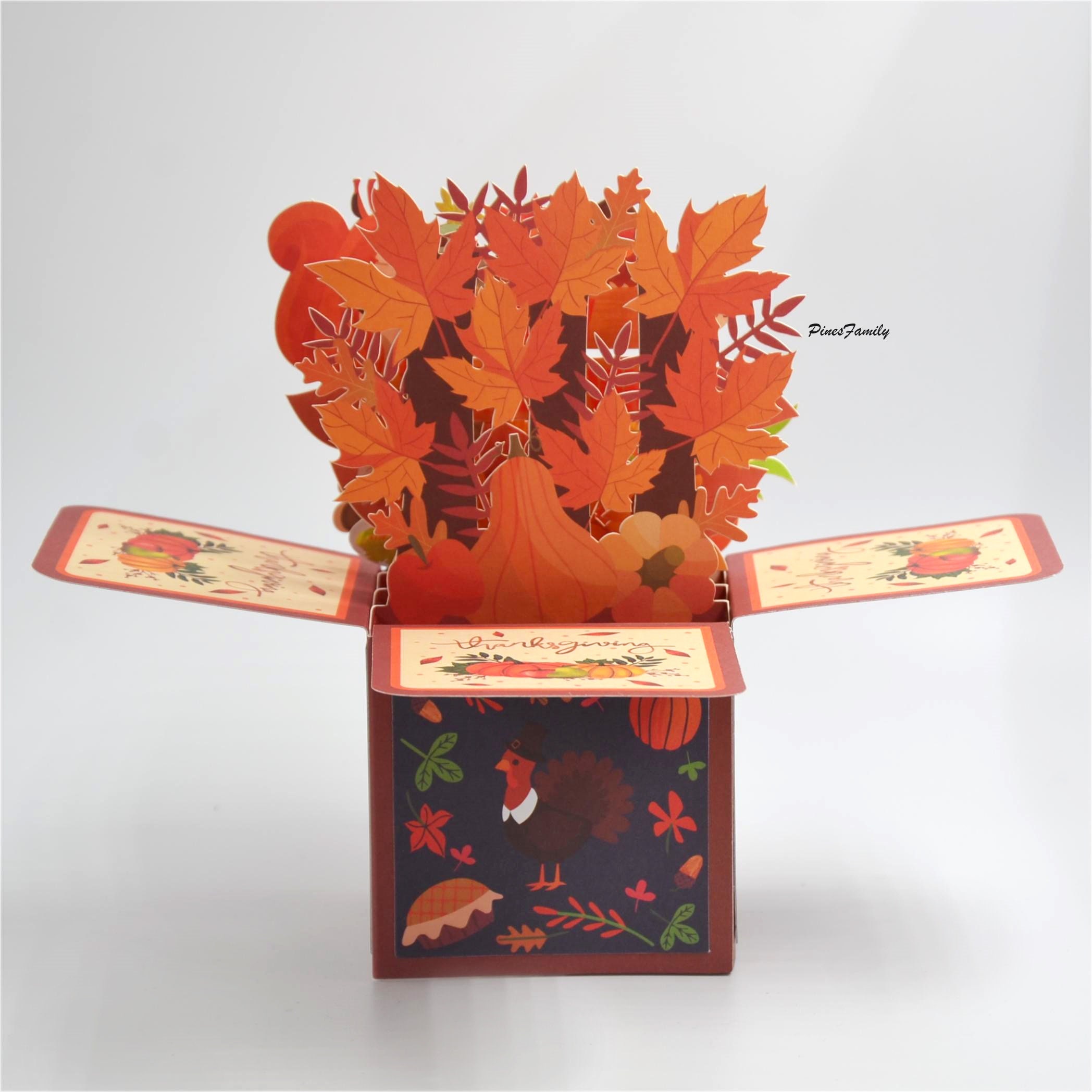 T10-3D Pop up Card for Thanksgiving-turkey and Pumpin - Etsy