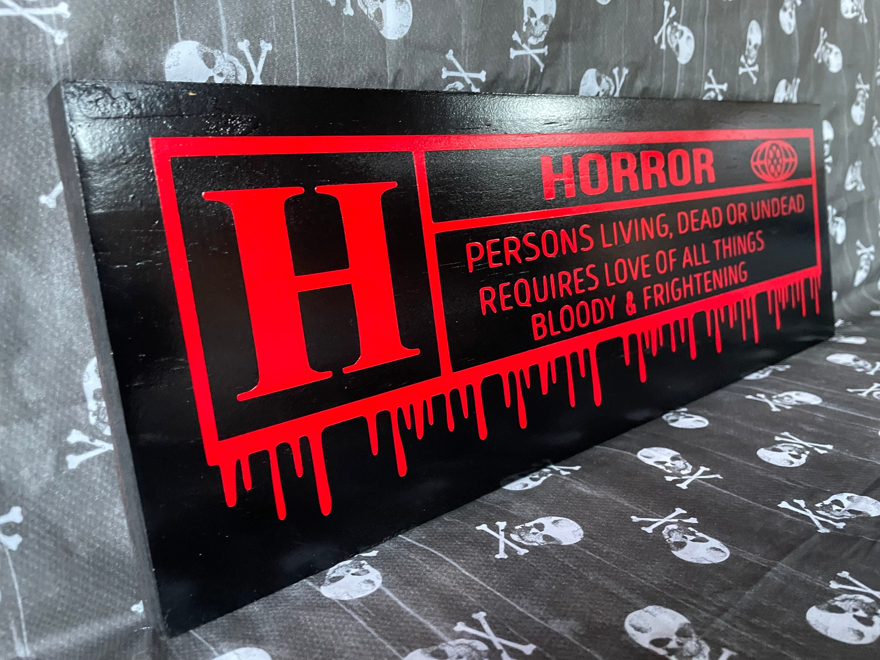 Rated H Horror Sign | Etsy