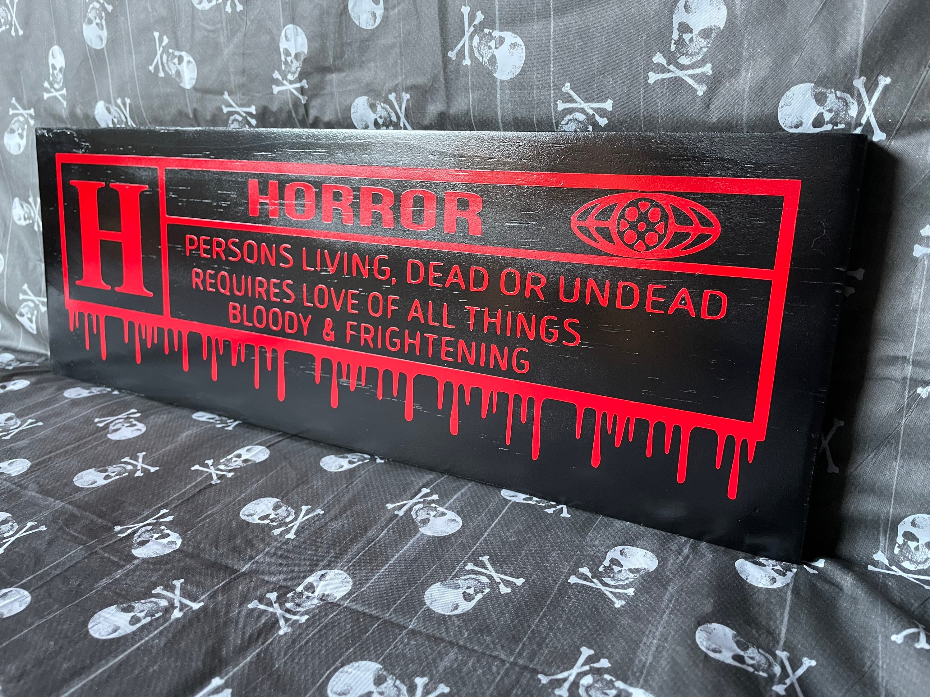 Rated H Horror Sign | Etsy