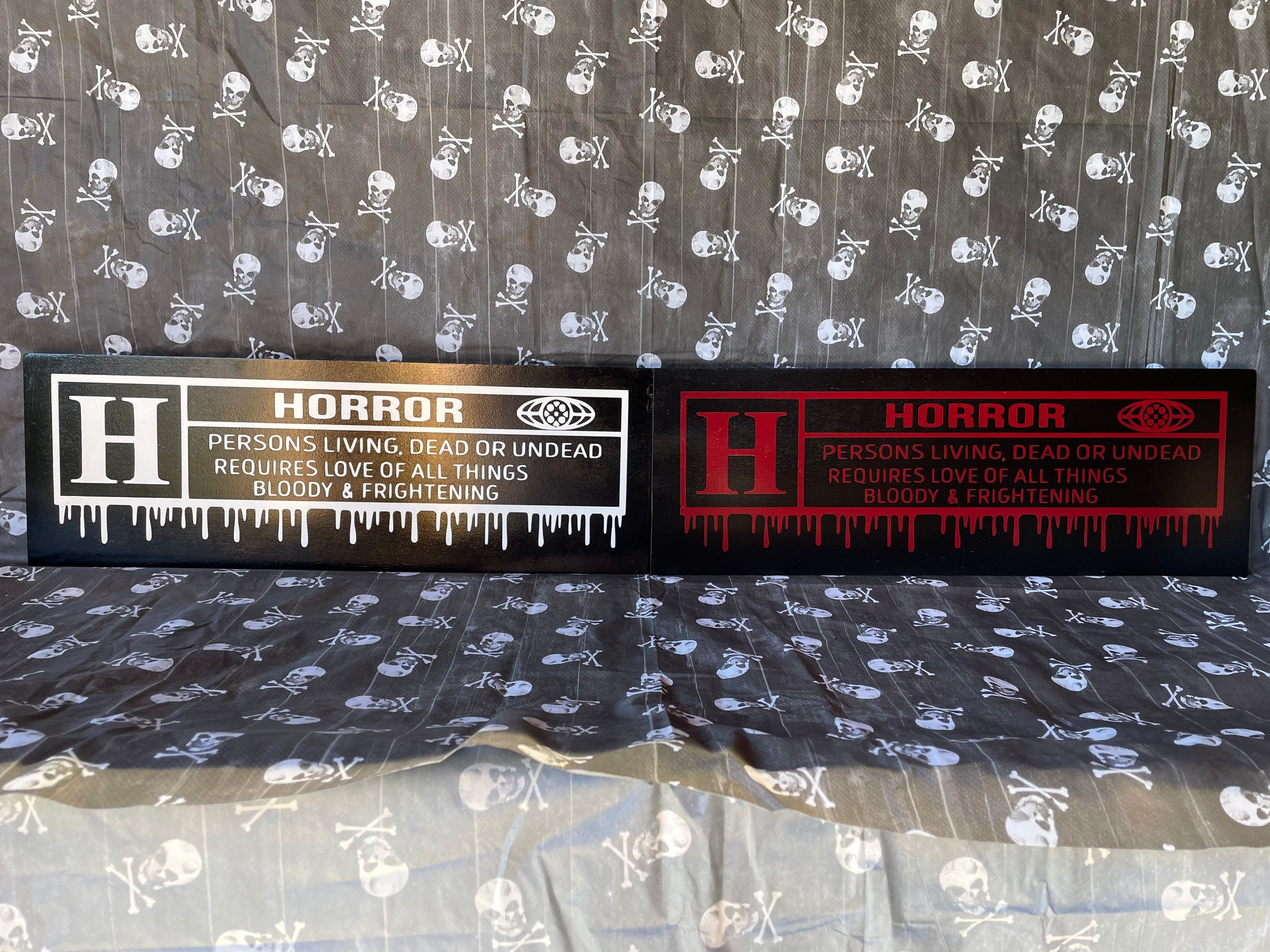 Rated H Horror Sign | Etsy