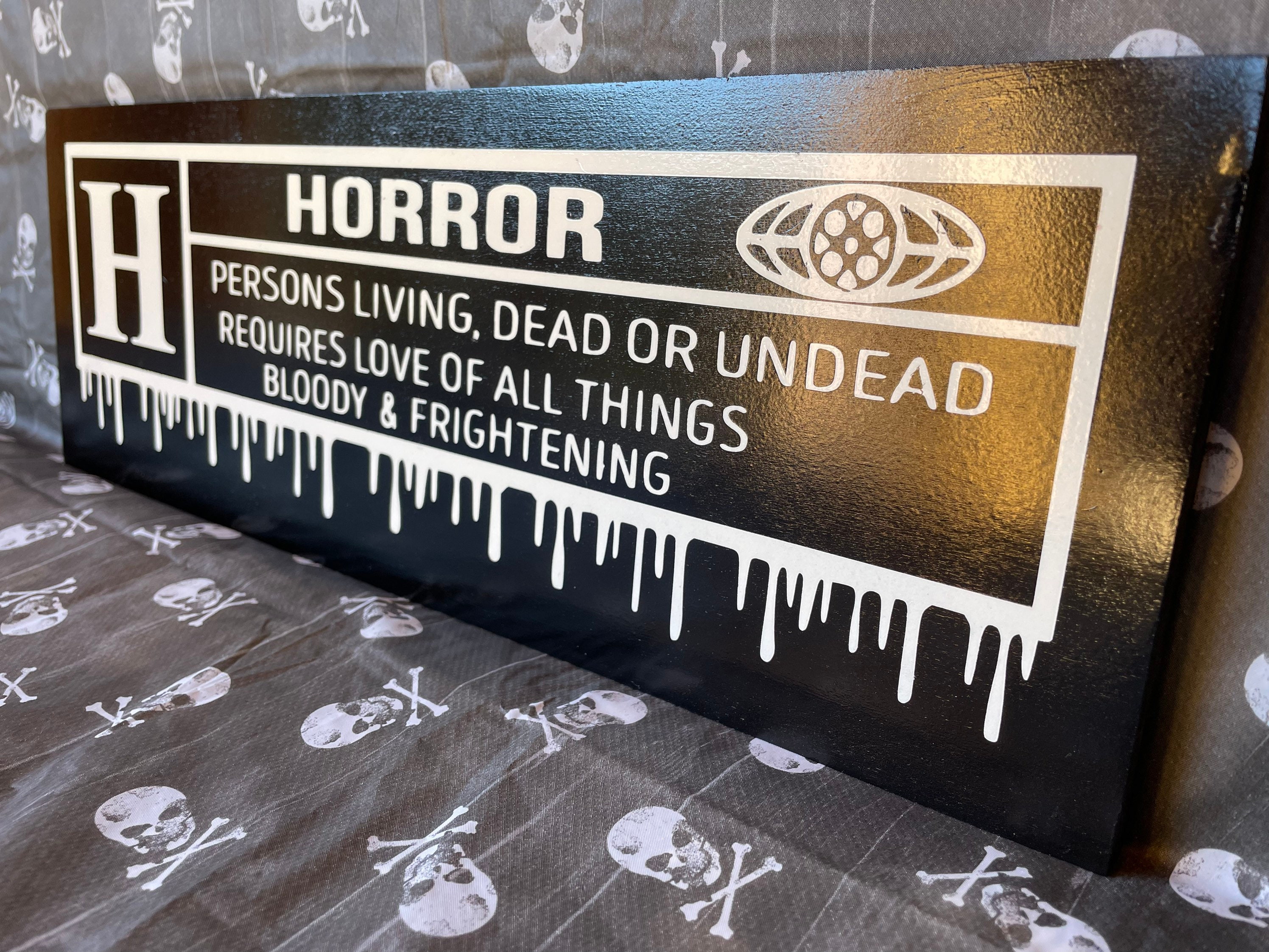 Rated H Horror Sign | Etsy