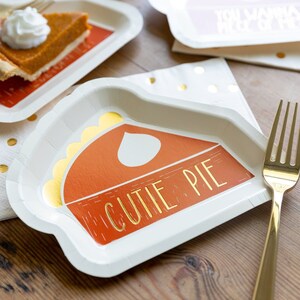 HARVEST PIE SHAPED 7" Plate Set - Etsy
