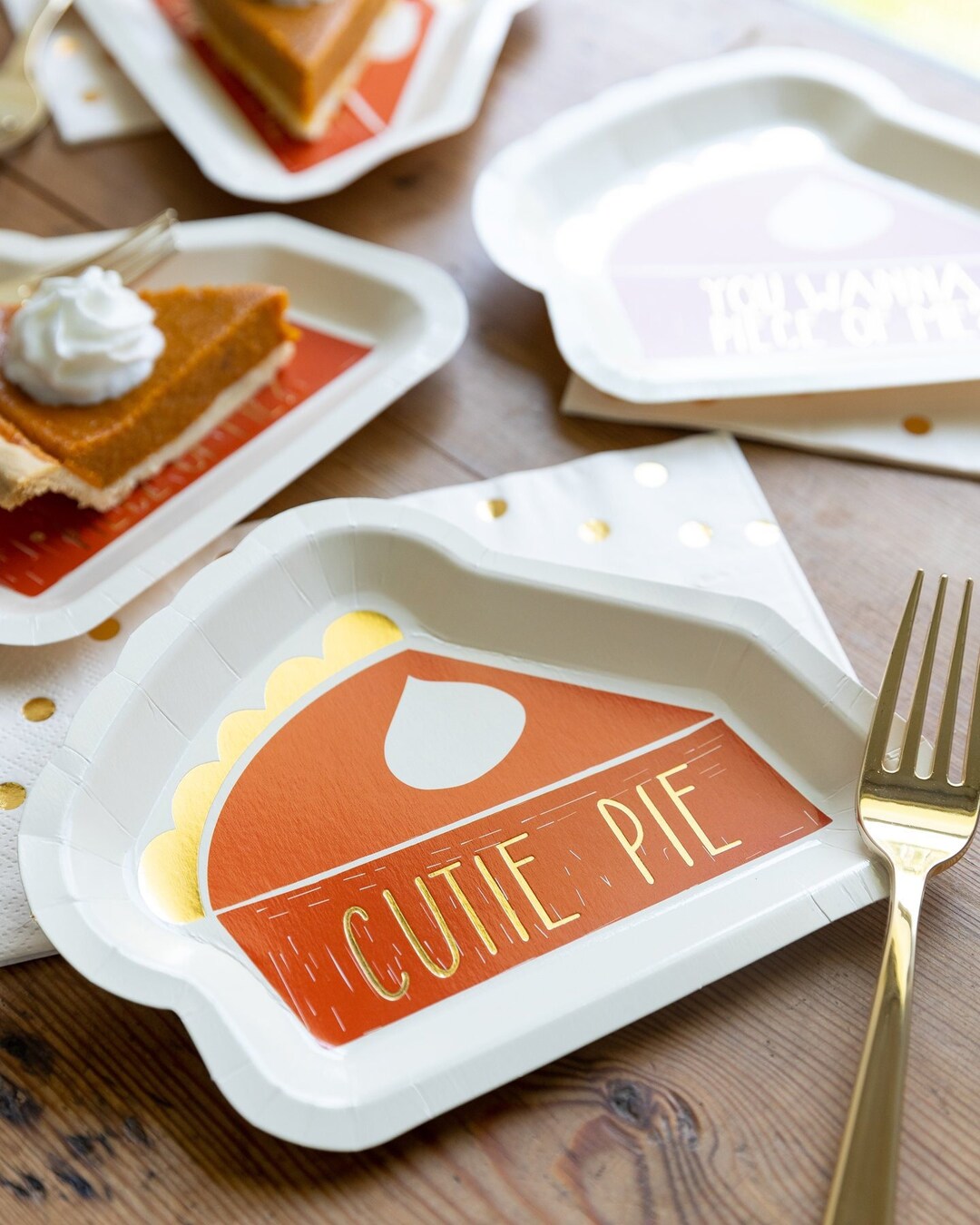 HARVEST PIE SHAPED 7" Plate Set - Etsy