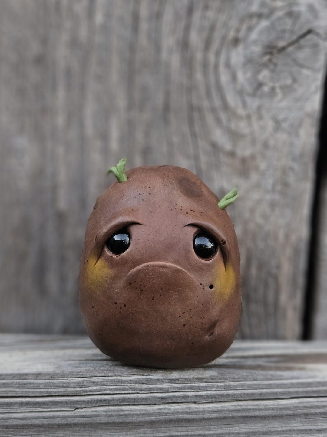 SPROUTING POTATO! Handmade and Hand Painted Polymer Clay Potato! - Etsy