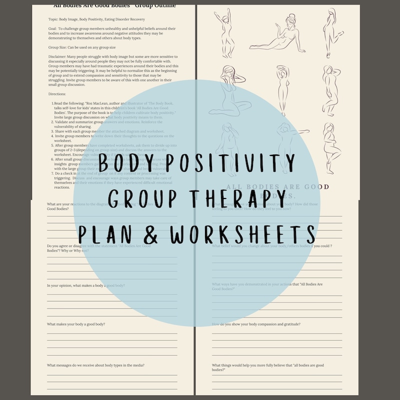 Body Positivity Worksheets - Etsy