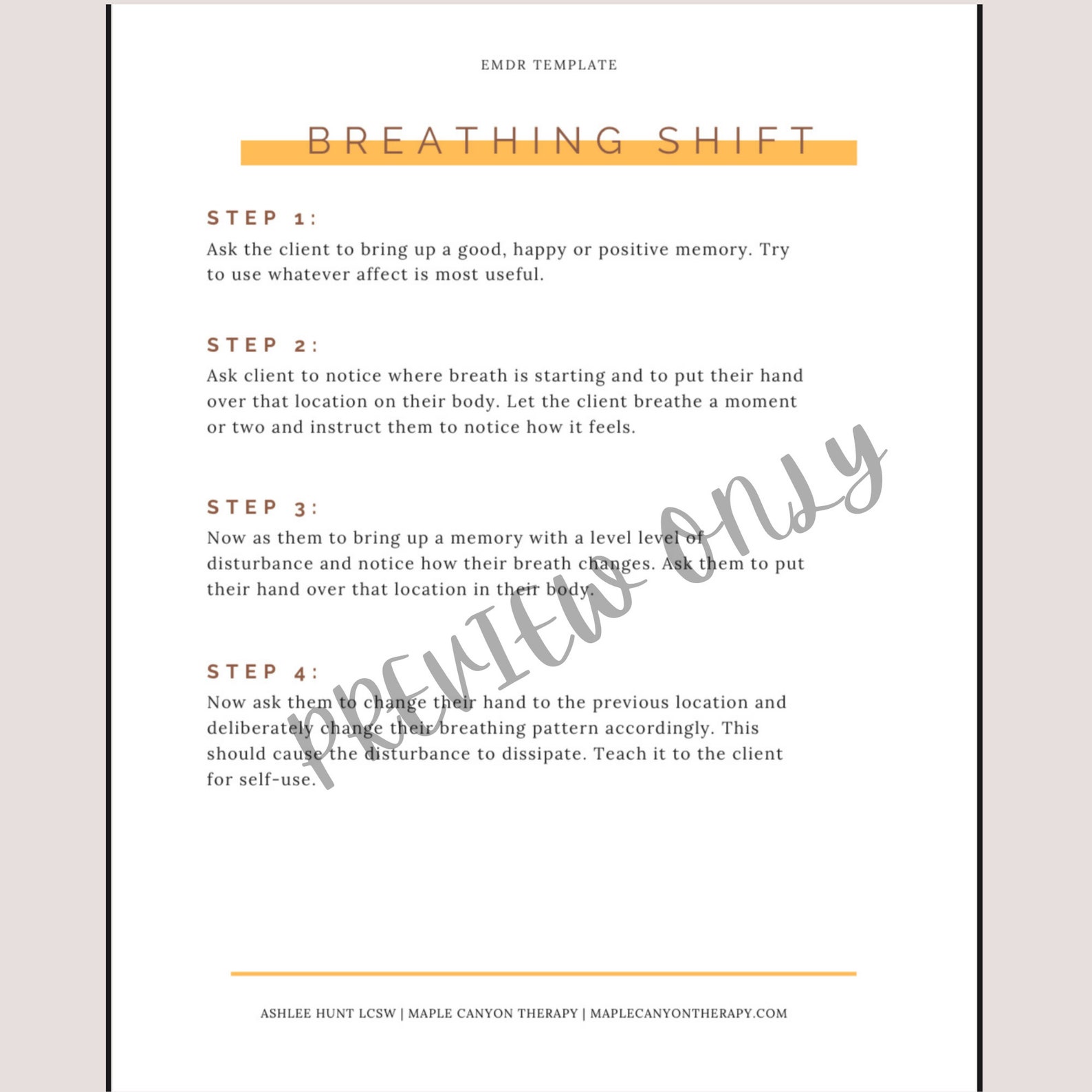 EMDR Scripts for Therapists Grounding Exercises RETRO | Etsy