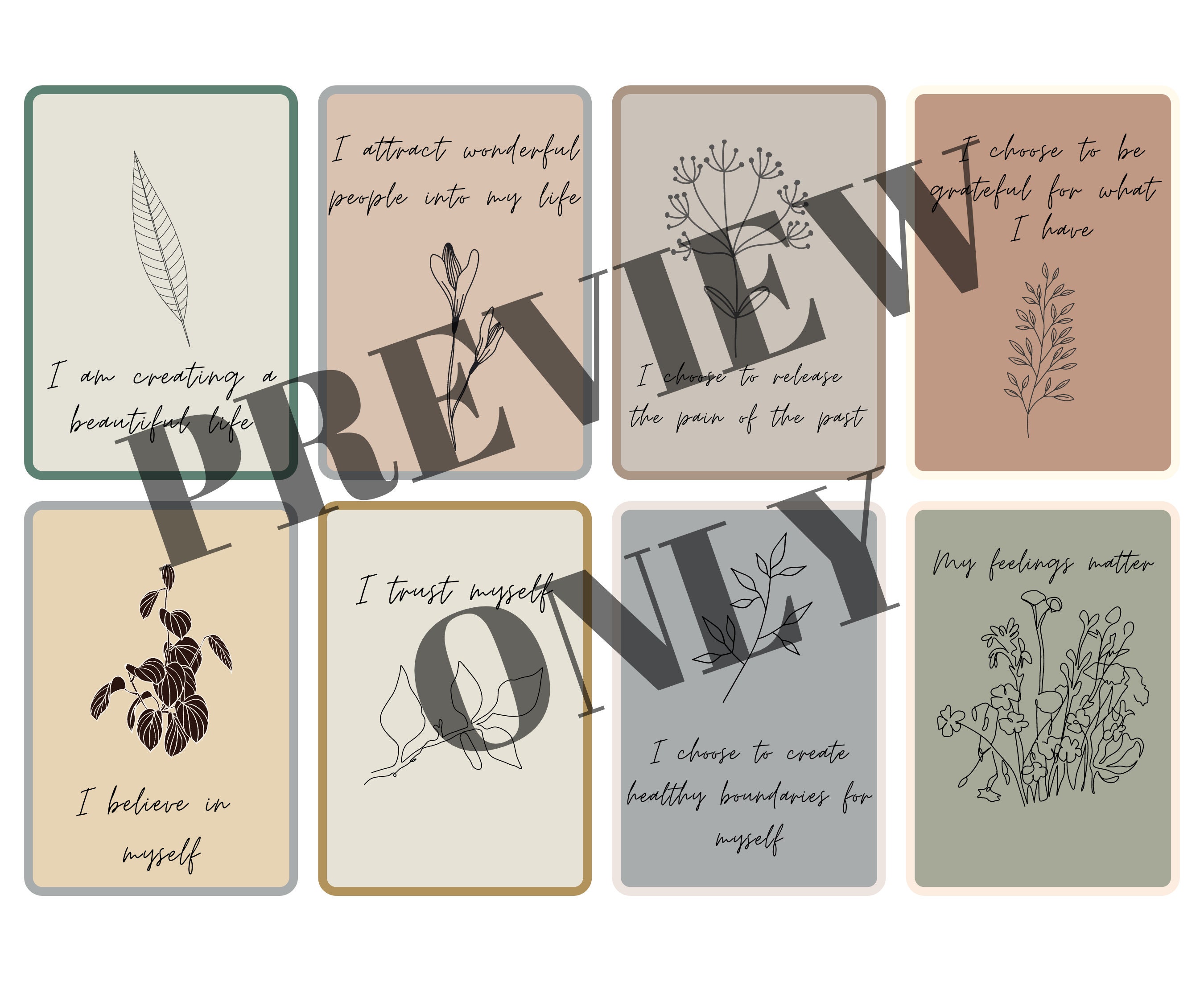 Positive Affirmation Cards | Therapy | Therapy Handout | Counseling ...