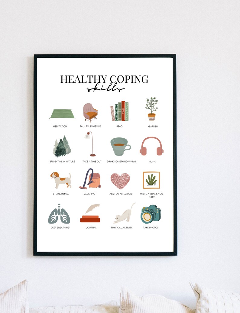 Coping Skills Poster Therapy Handout Therapy Worksheet - Etsy