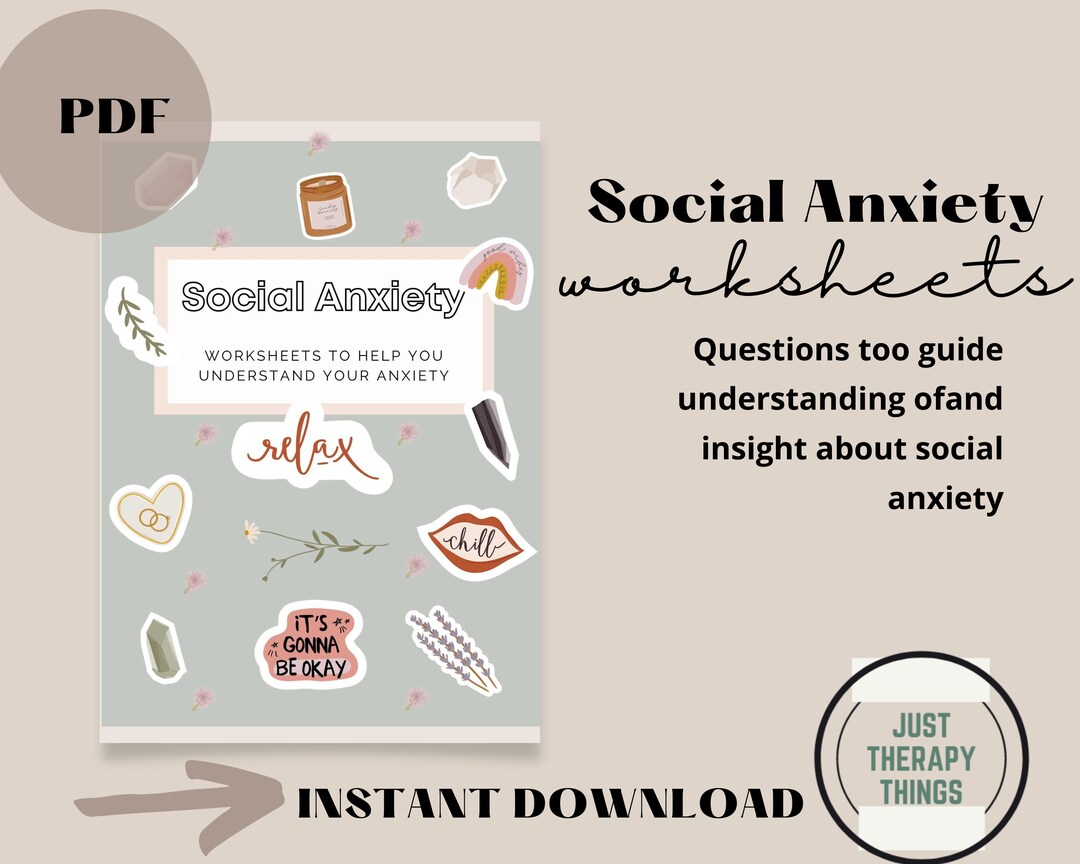 Social Anxiety Worksheets | CBT Worksheets for Anxiety | Anxiety Worksheets | Anxiety Worksheets ...