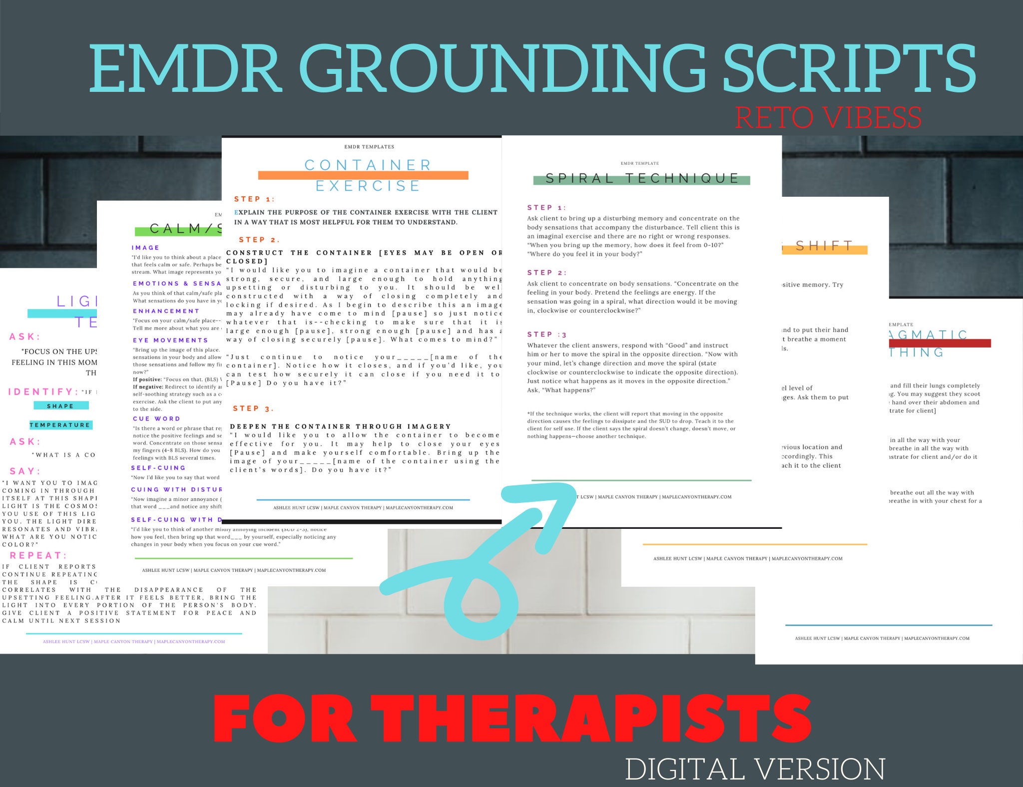 EMDR Scripts for Therapists Grounding Exercises RETRO - Etsy UK