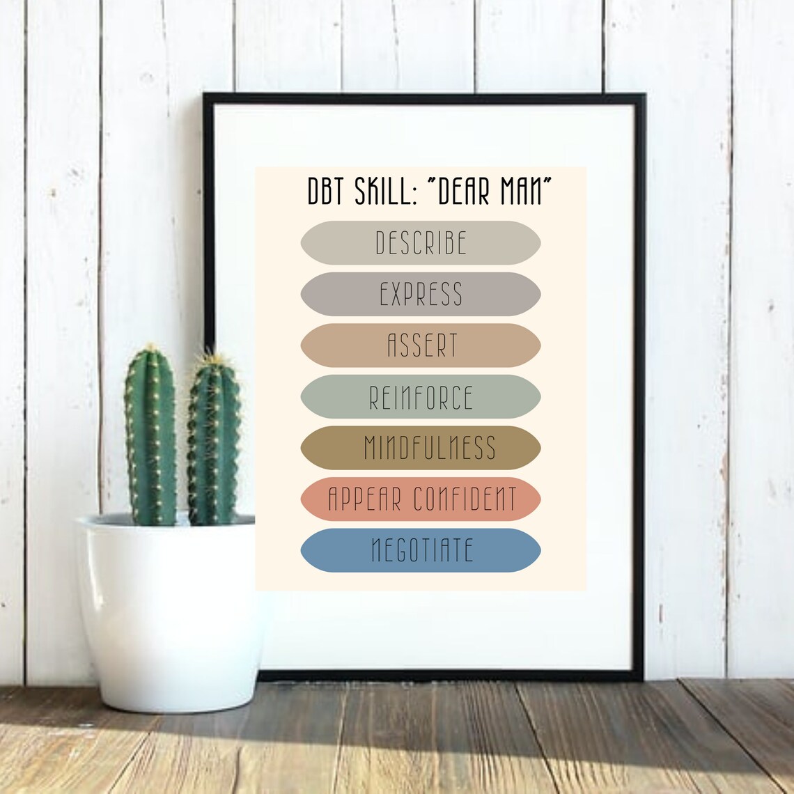 DBT Skill DEAR MAN Poster Dbt Therapy Therapy Handout Therapy Worksheet ...