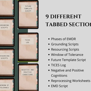 EMDR Digital Notebook With Scripts and Templates for Therapists | Emdr ...