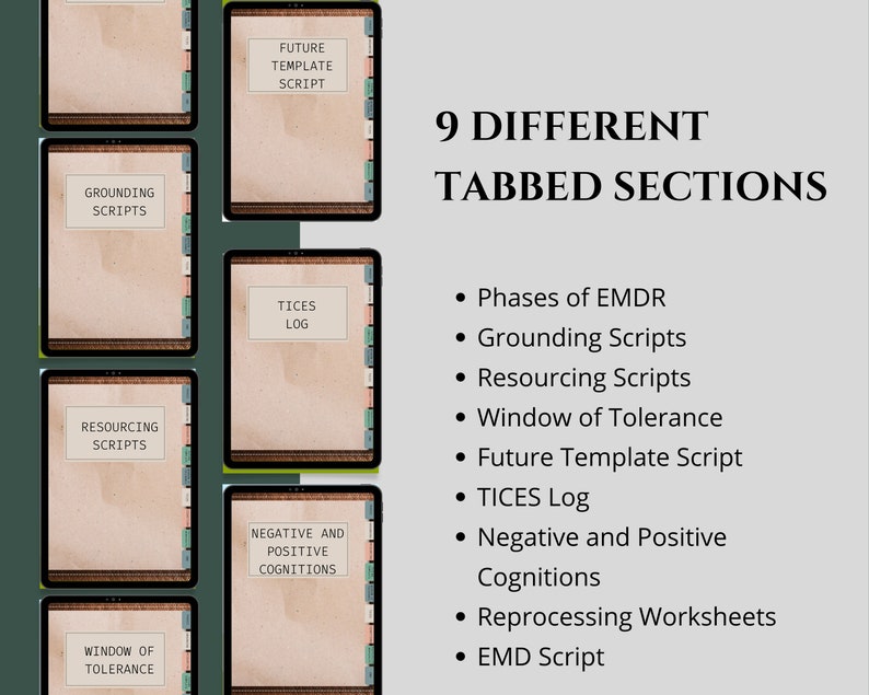 EMDR Digital Notebook With Scripts and Templates for Therapists | Emdr ...