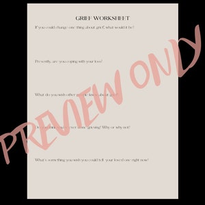 Stages of Grief Worksheet Set for Therapists| Counseling Worksheets ...