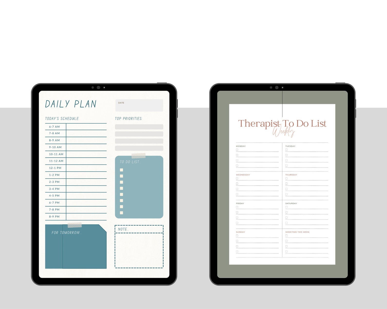 Therapist Daily and Weekly Plan/to Do List Set| to Do List | Agenda ...