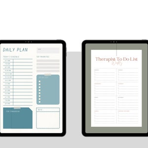 Therapist Daily and Weekly Plan/to Do List Set| to Do List | Agenda ...
