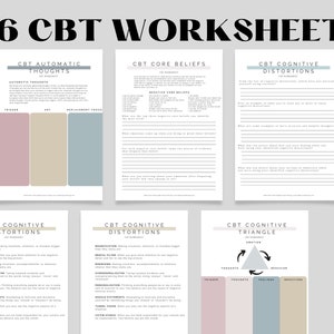 CBT Worksheet for Anxiety for Adults | CBT Therapy | Therapy Worksheet ...