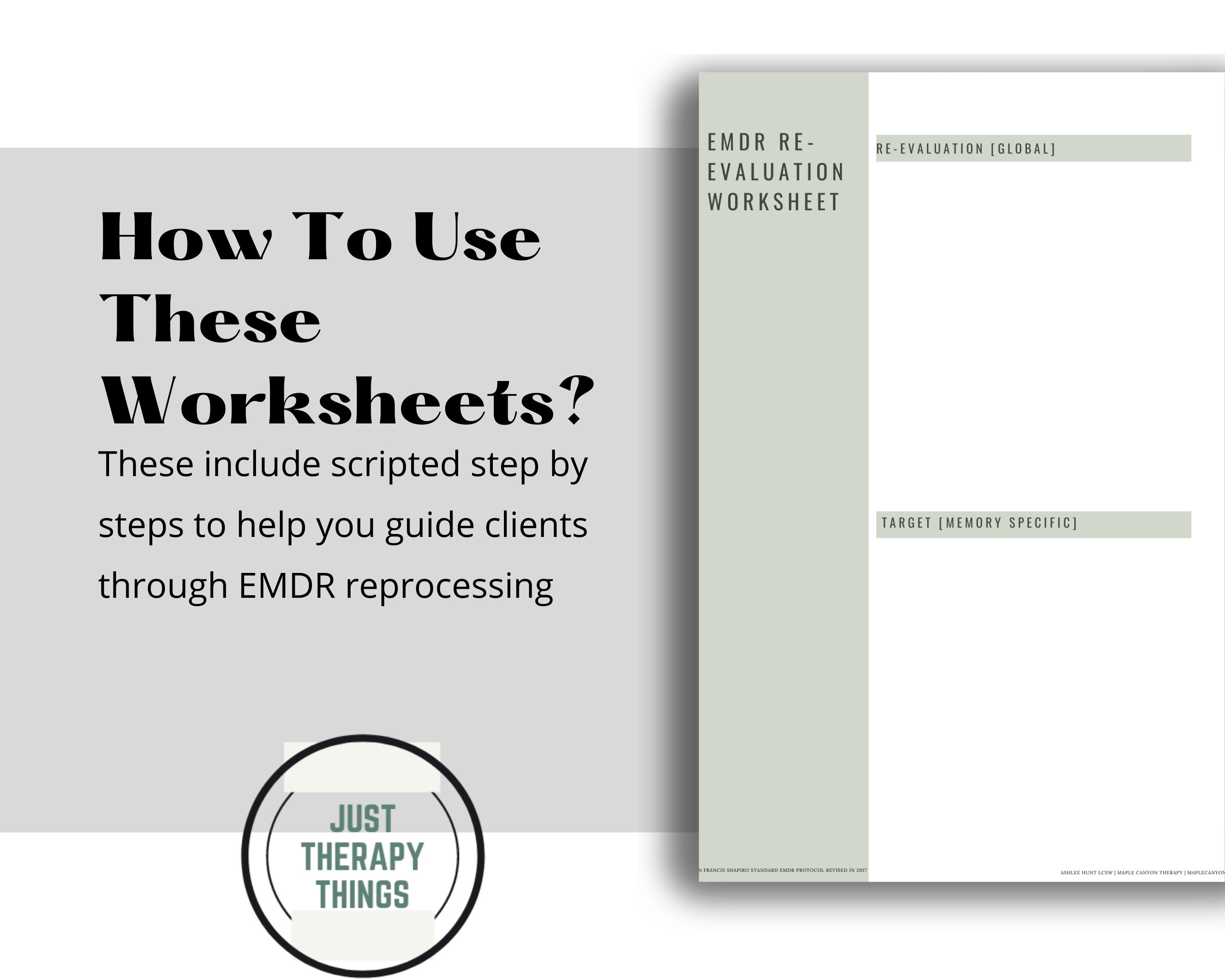 EMDR Worksheets for EMDR Therapy | Therapy Worksheets | | Emdr Therapy ...