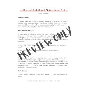 EMDR Future Template and Resourcing Script | EMDR Therapy | EMDR ...