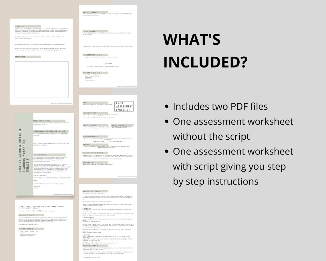 EMDR Worksheets for EMDR Therapy | Therapy Worksheets | | Emdr Therapy ...