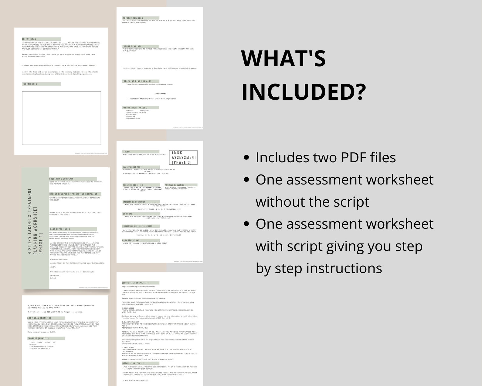 EMDR Worksheets for EMDR Therapy | Therapy Worksheets | | Emdr Therapy ...